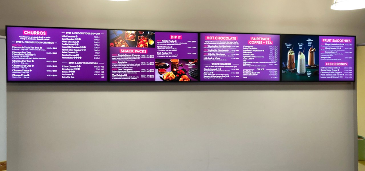 San Churro - Head Office Digital Menu Boards | Vision One