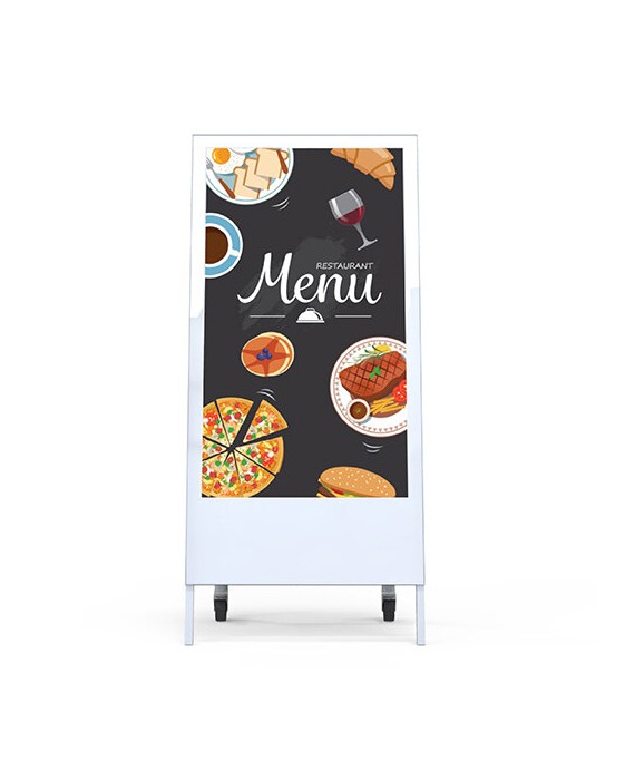 Mitsumaru 43" Indoor Mobile Digital A-Frame Signage Display | Vision One
